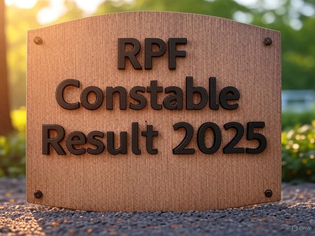 RPF Constable Result 2025: release date,important updates - PunjabJobAdda