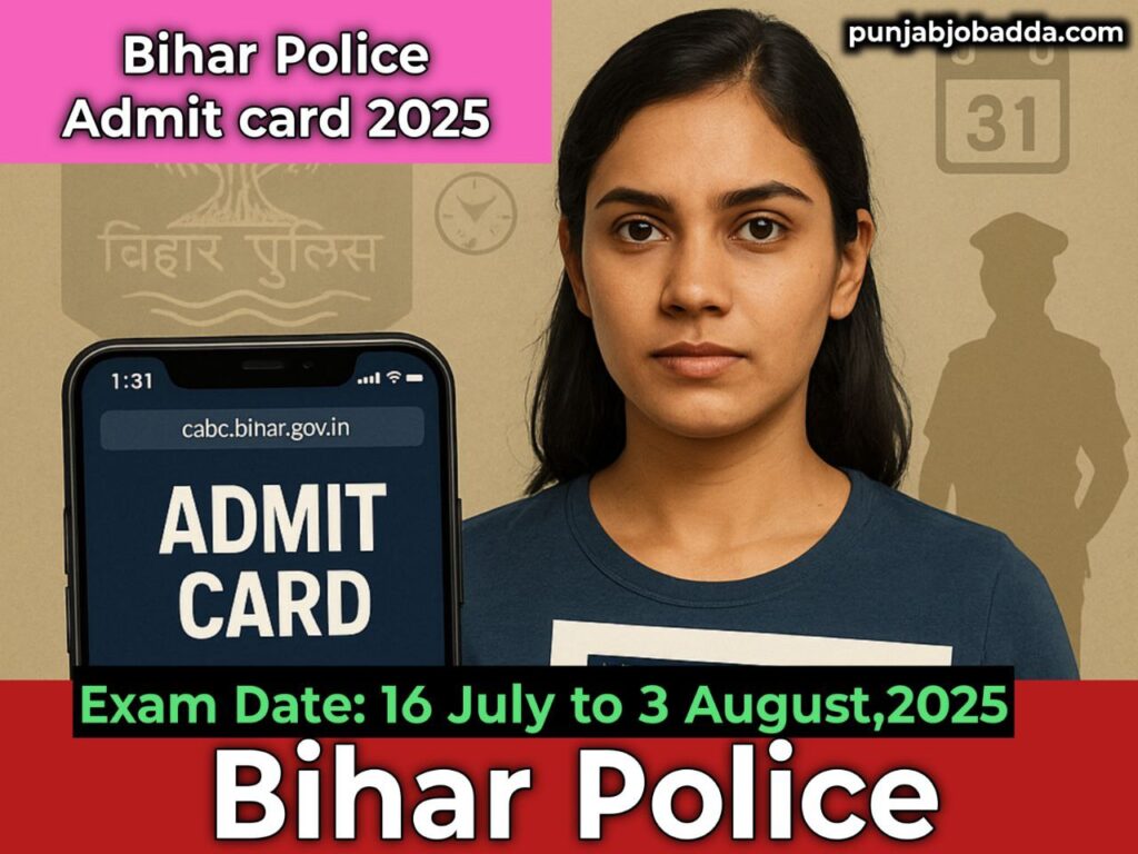 Bihar Police Constable Admit Card 2025 Out @csbc.bihar.gov.in, direct ...