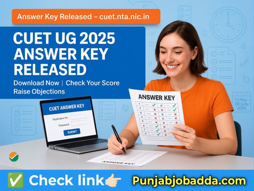 NTA CUET UG 2025 Answer Key (OUT): Download Official Subject-Wise ...