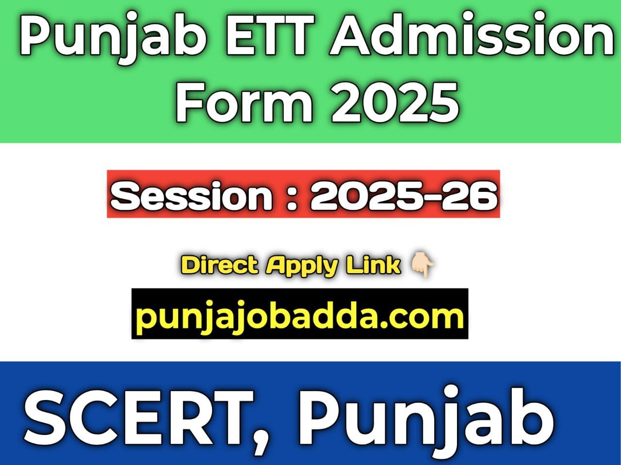 Punjab ETT Diploma Online Admission Form 2025: Important dates ...