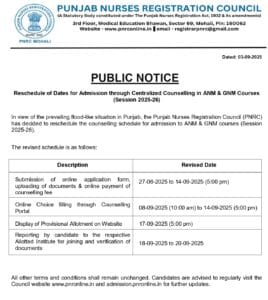 PNRC GNM Admission 2025: Apply Online, Important dates,eligibility ...