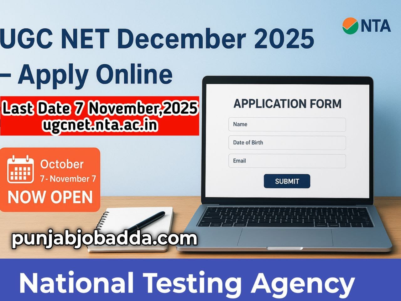 NTA UGC NET December 2025 Application Form, important dates, eligibiity ...