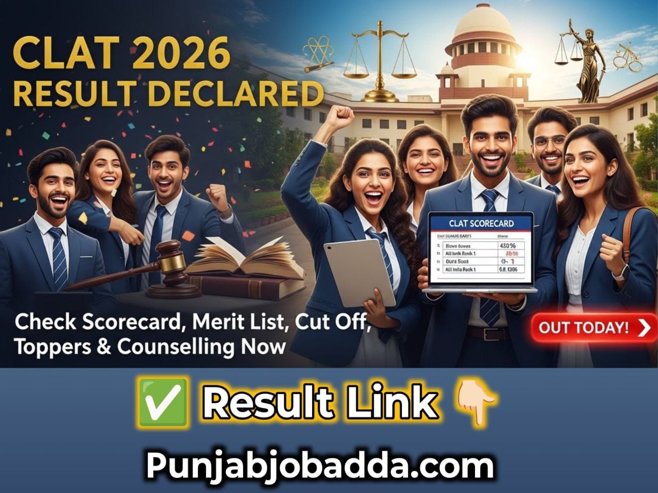 CLAT 2026 Result Declared – Check Scorecard, Rank & Counselling Details ...