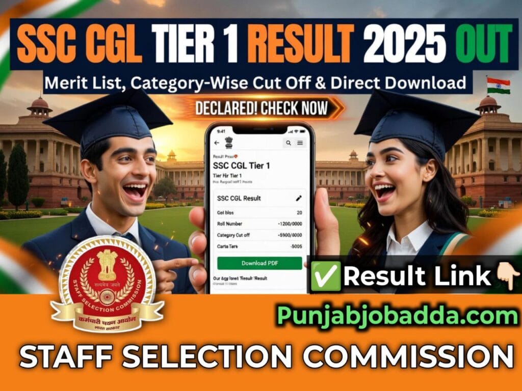 SSC CGL Tier 1 Exam Result 2025 : Download result, Cutt-off, Merit list ...