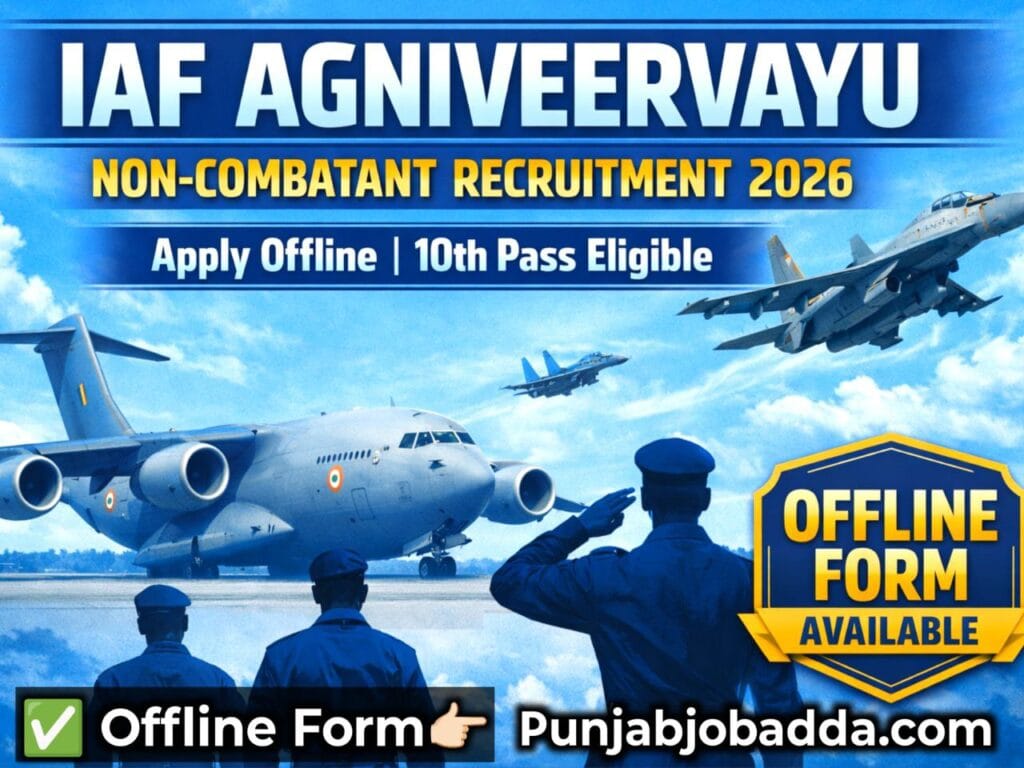 IAF Agniveervayu Non-Combatant Recruitment 2026 – Apply Offline Form ...