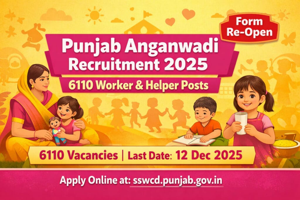 Punjab Anganwadi Recruitment 2025 – 6110 Worker & Helper Posts ...