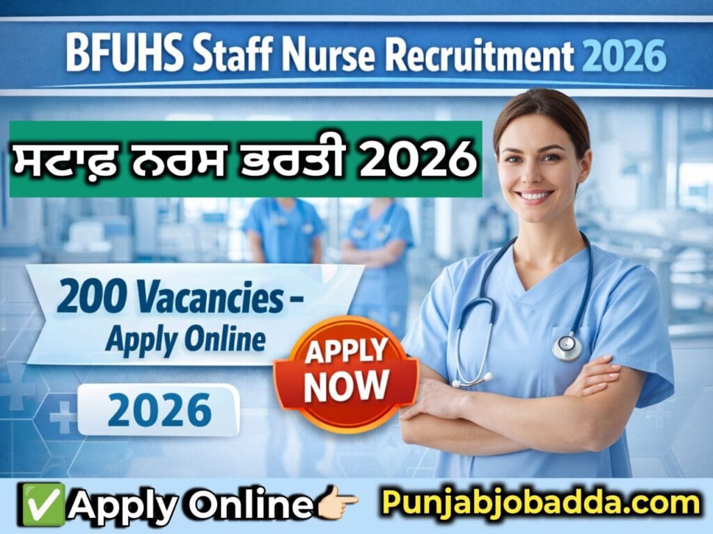 BFUHS Staff Nurse Recruitment 2026 – Apply Online for 200 staff nurse ...