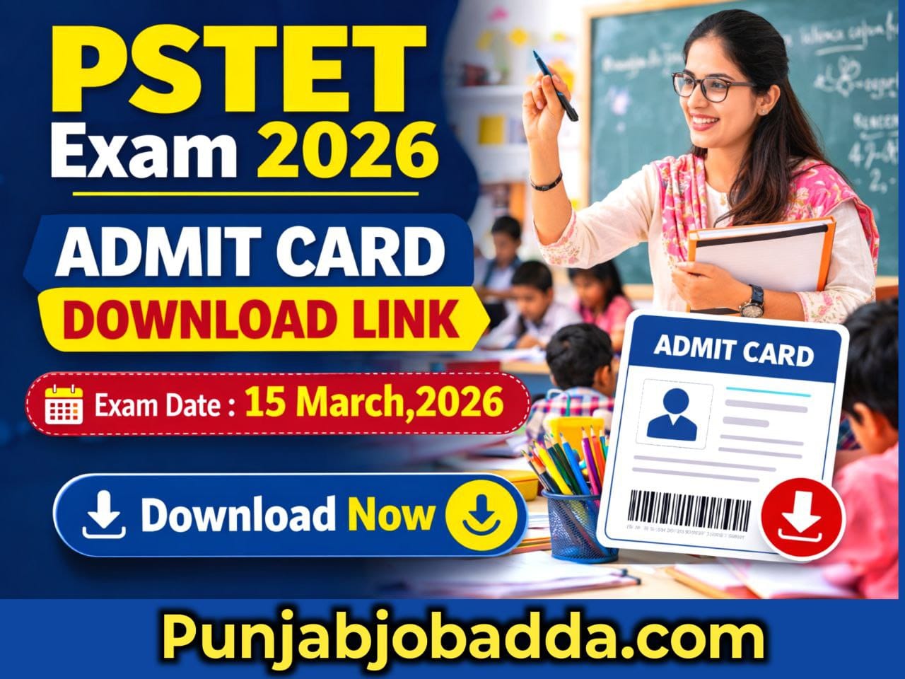 Punjab PSTET Admit Card 2026 OUT – Download Your Hall Ticket ...